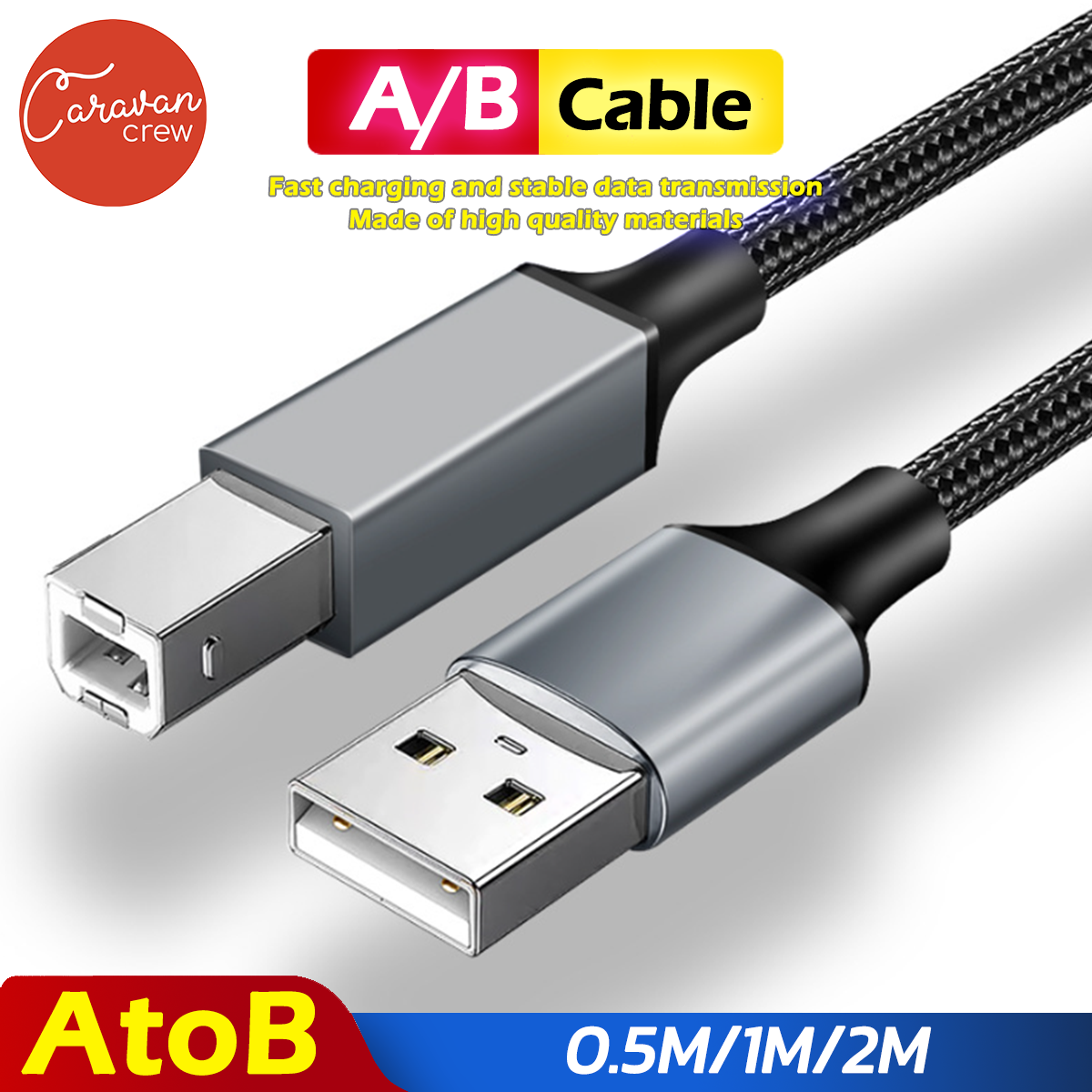 Caravan Crew USB printer cable Type A to type B | Shop.com.mm