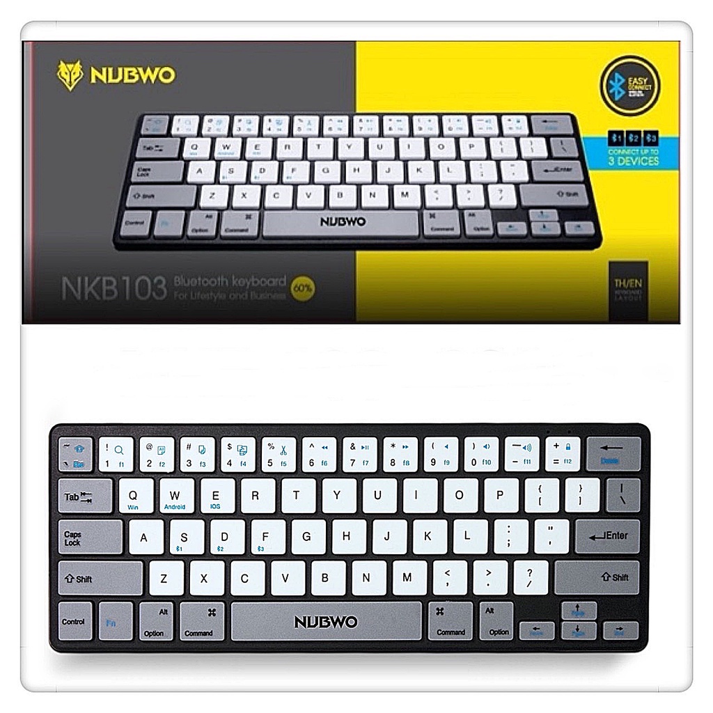 Nubwo slim wireless Bluetooth keyboard NKB-100 | 103 keyboard ultra ...