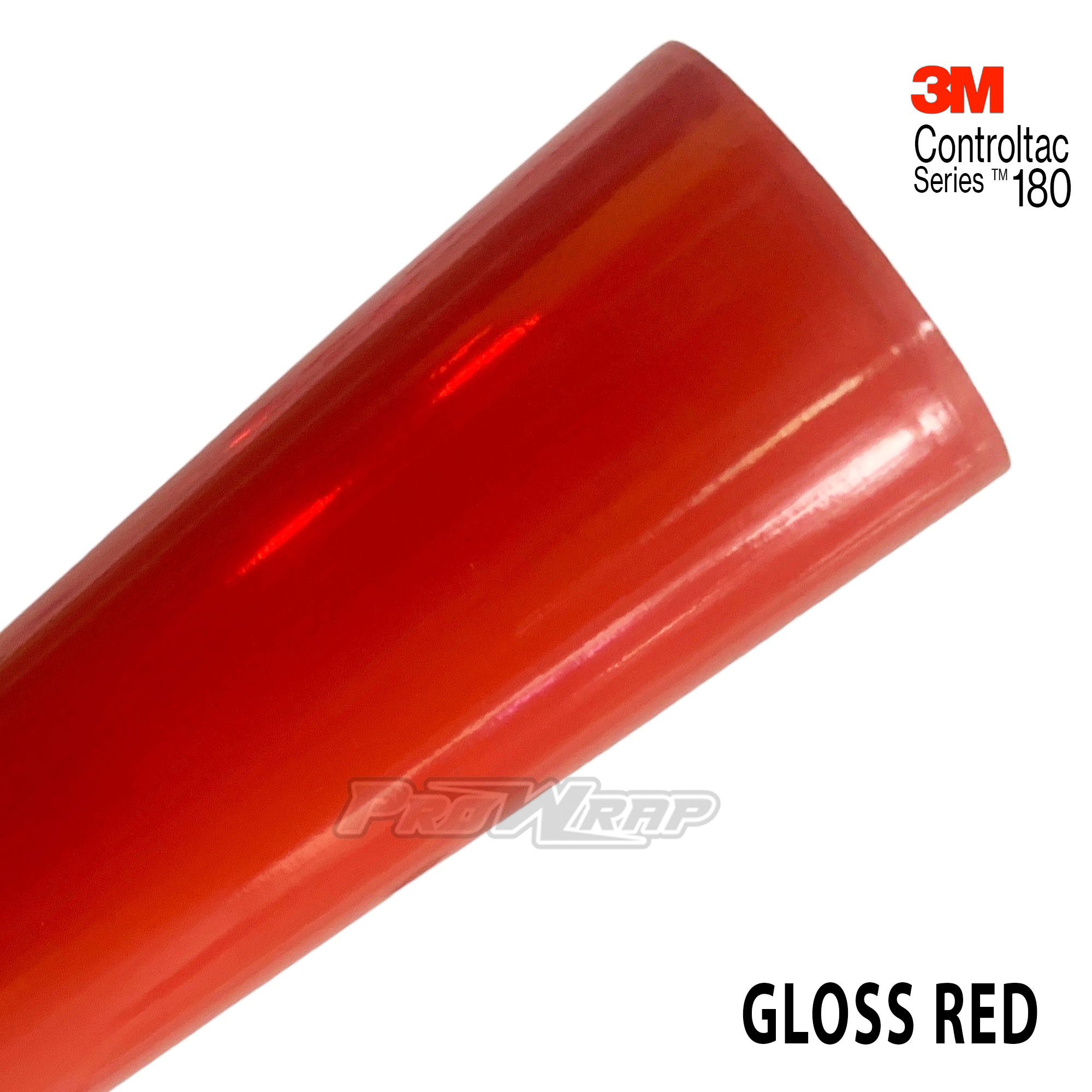 3M controltac 180 red gloss car sticker (click to select size) | Shop ...