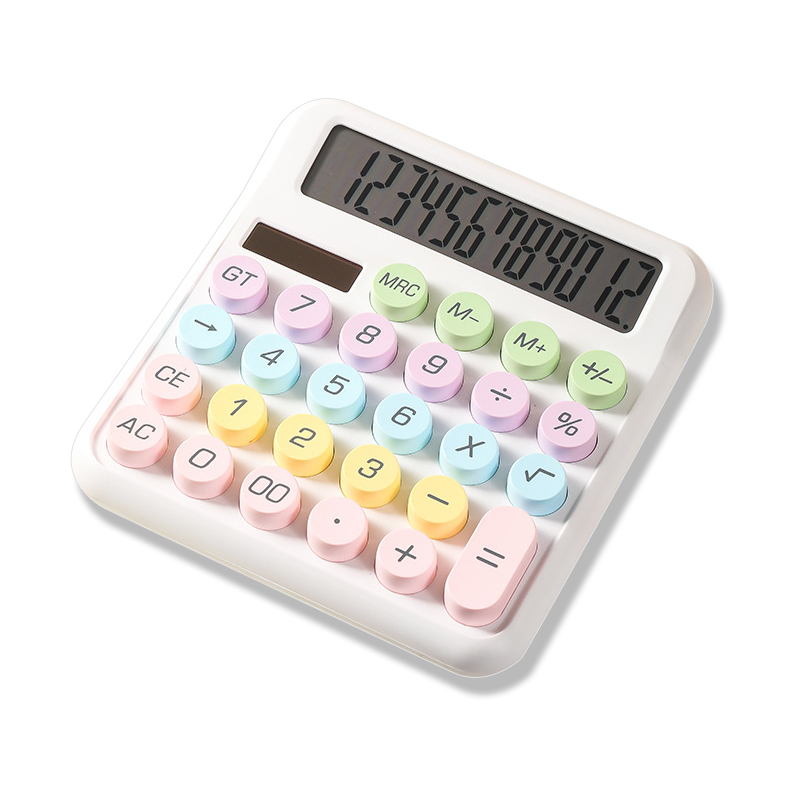 Korean style cute candy color mechanical keyboard calculator 12 digits ...
