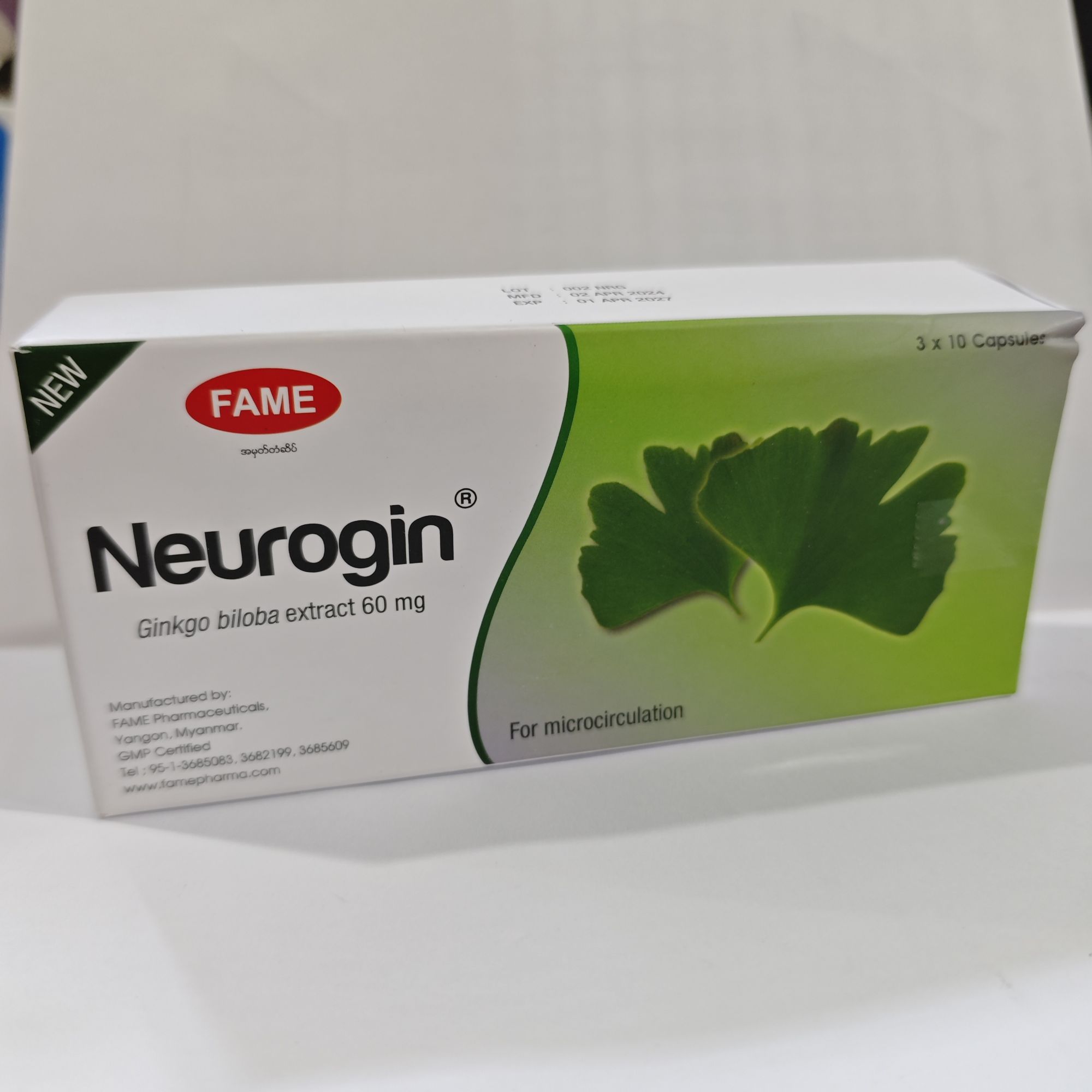 Neurogin 30's Capsule | Shop.com.mm