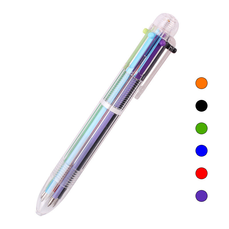 6 colors ballpoint pen color ballpoint pen 6 baht ️ Many colors, very ...