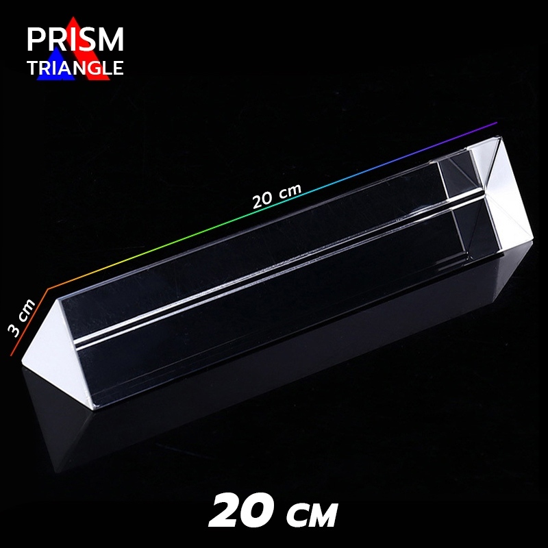 Optical K9 triangle prism rainbow triangular glass prism for ...