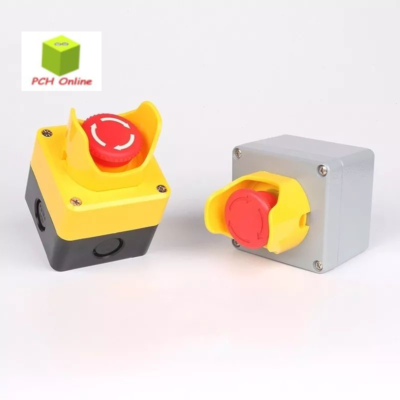Plastic anti button emergency stop control box waterproof anti lift ...