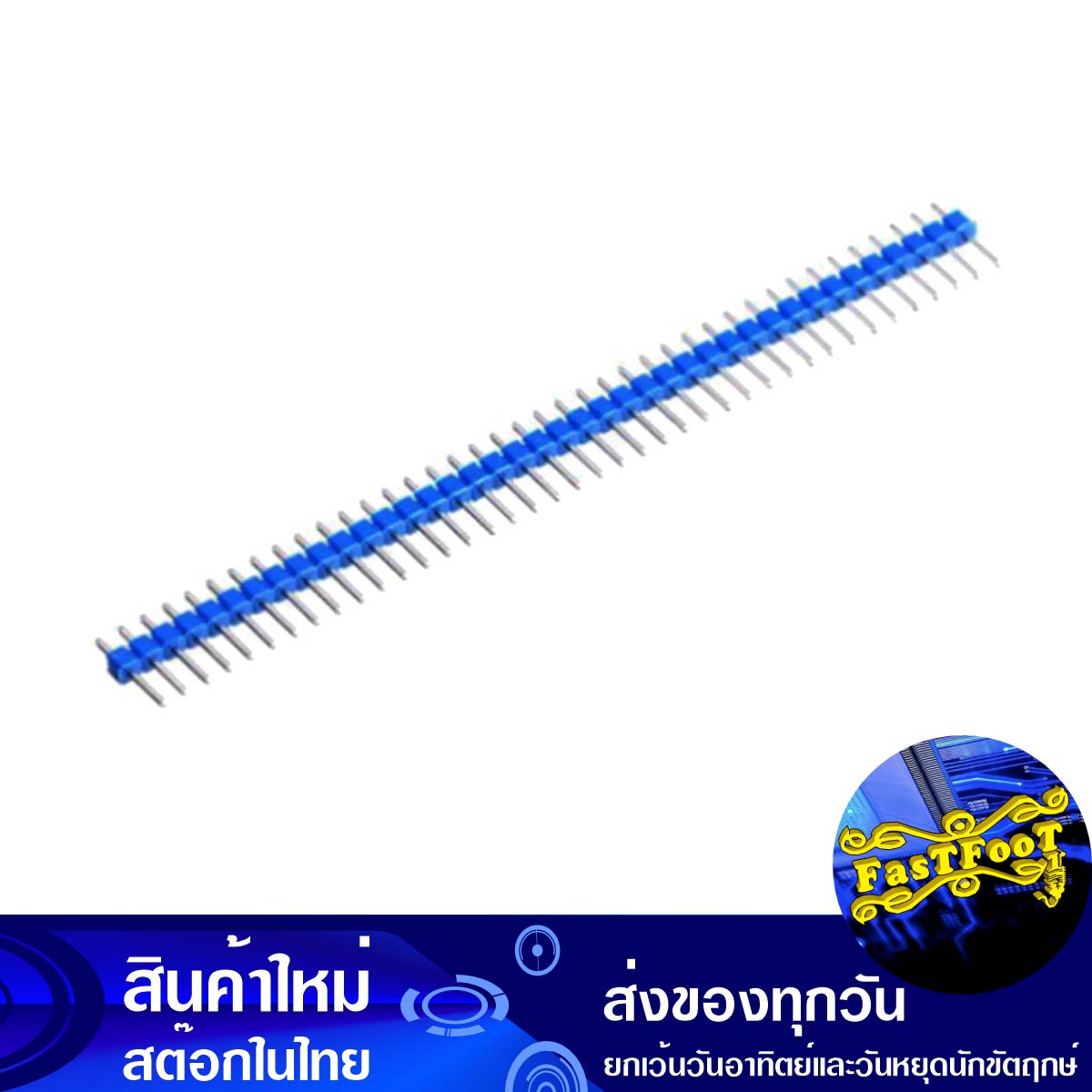 Blue color pin header board connector bare legs 40 pin header male ...