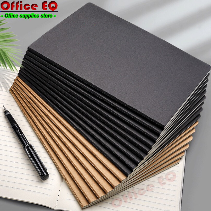 Brown cover notebook A5 A4 black cover notebook with line soft cover ...
