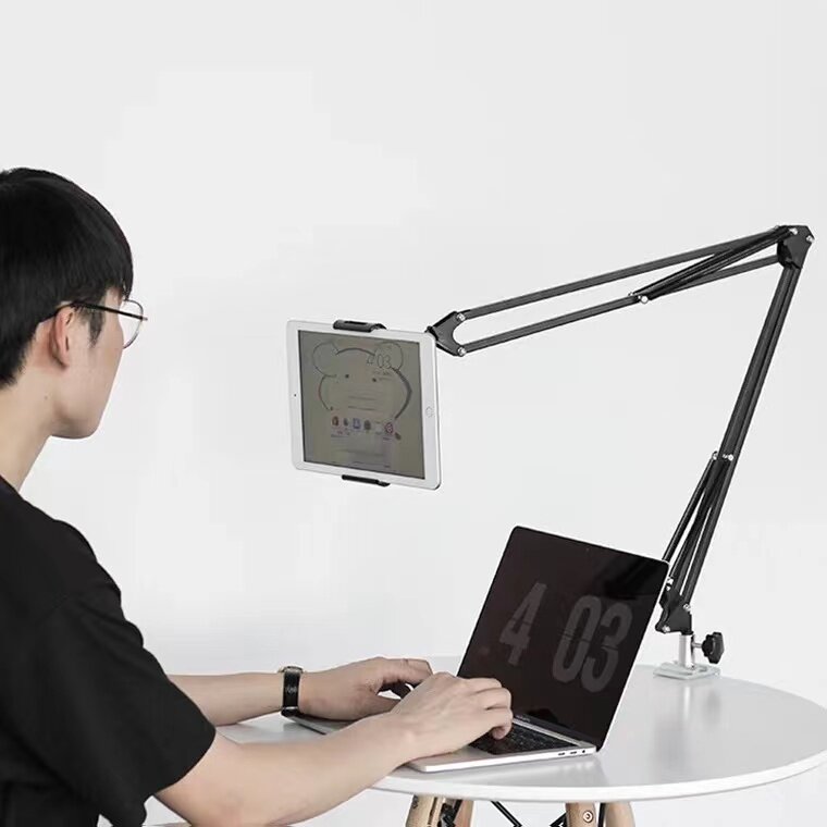 Phone holder stand iPad stand tablet clamp table clamp adjustable bed ...