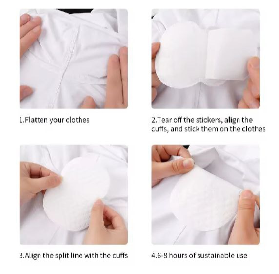 Underarm Sweat Pads, Armpit Sweat Stickers Anti-Perspiration Deodorant ...