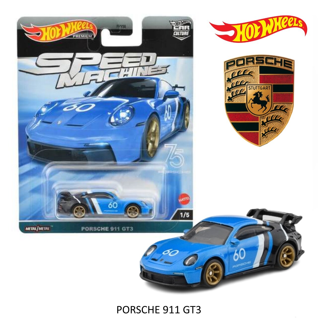 Hot Wheels Porsche 911 GT3 speed machines Hotwheels premium 100% | Shop ...